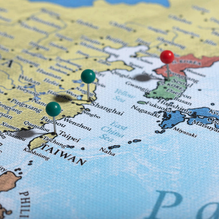 The Wanderer World Push Pin Travel Map