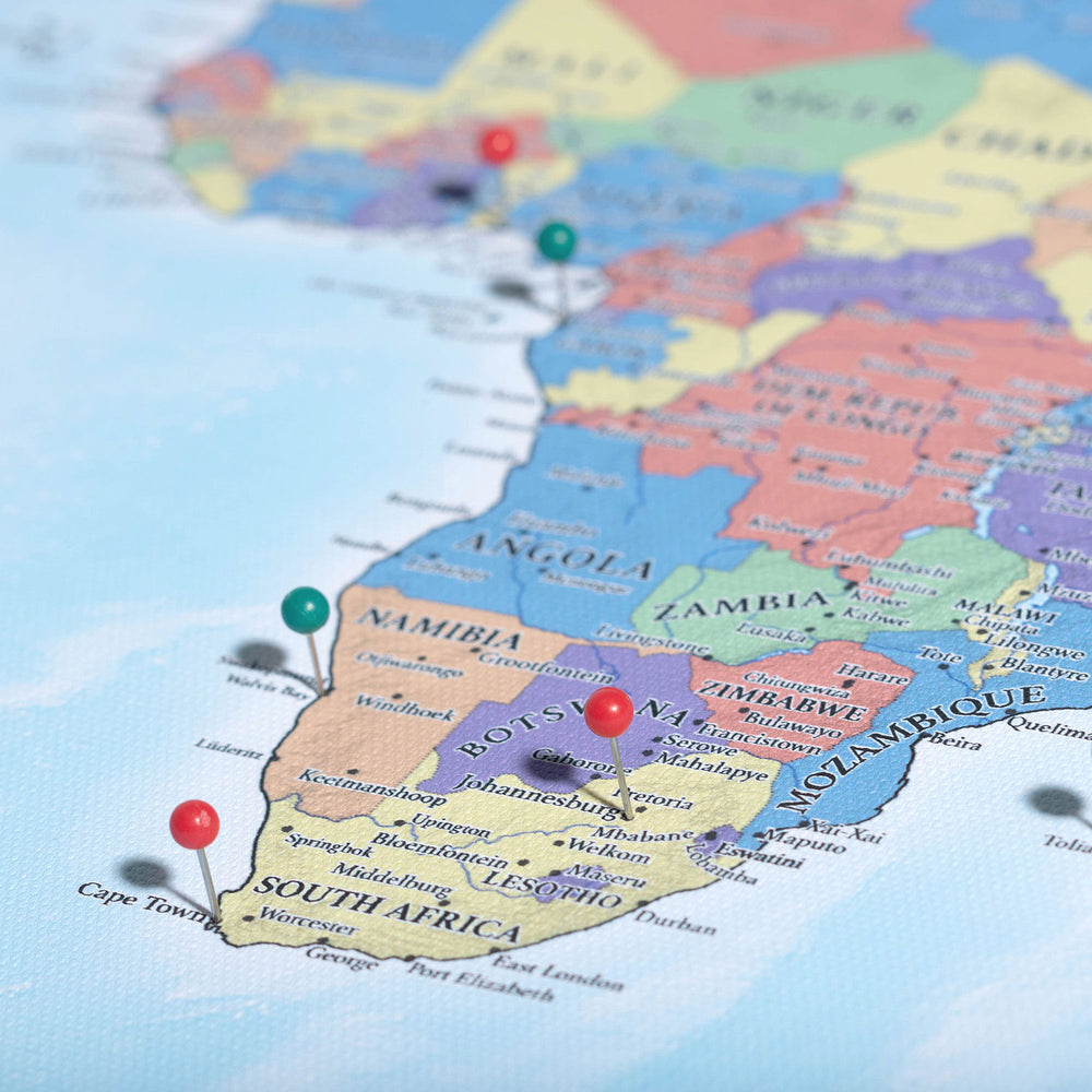 The Wanderer World Push Pin Travel Map