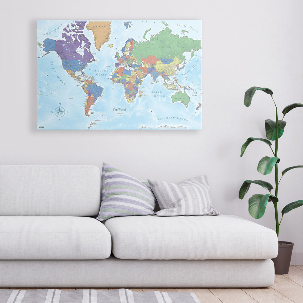 The Wanderer World Push Pin Travel Map