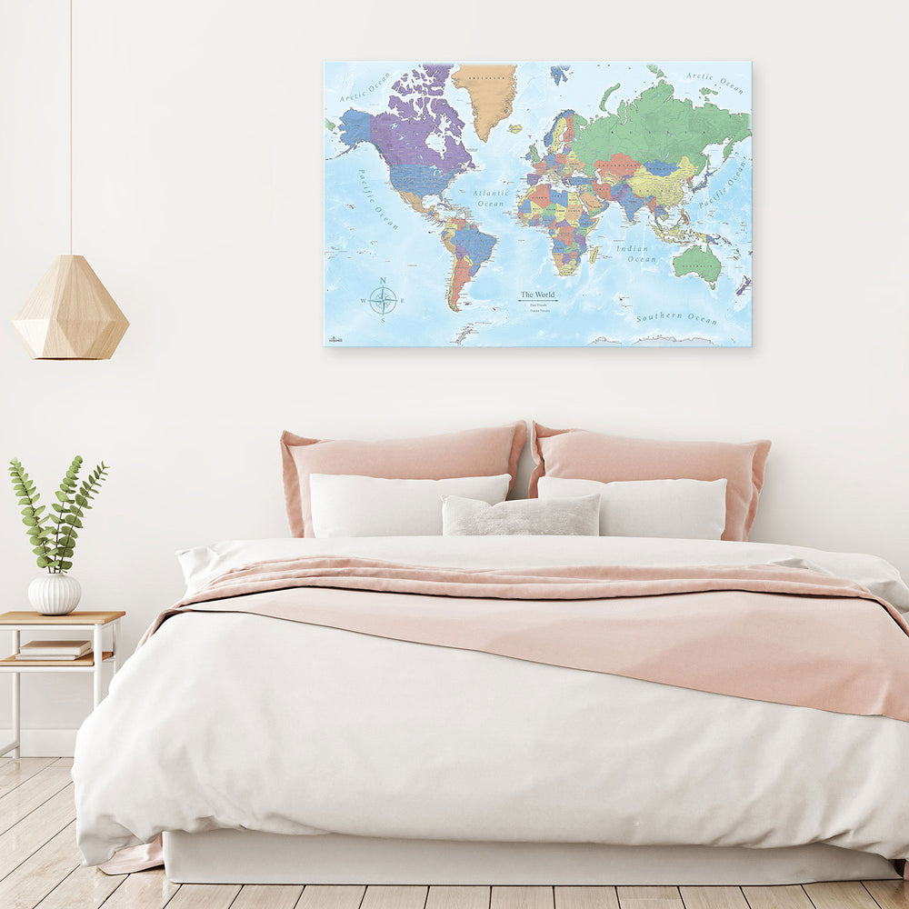 The Wanderer World Push Pin Travel Map