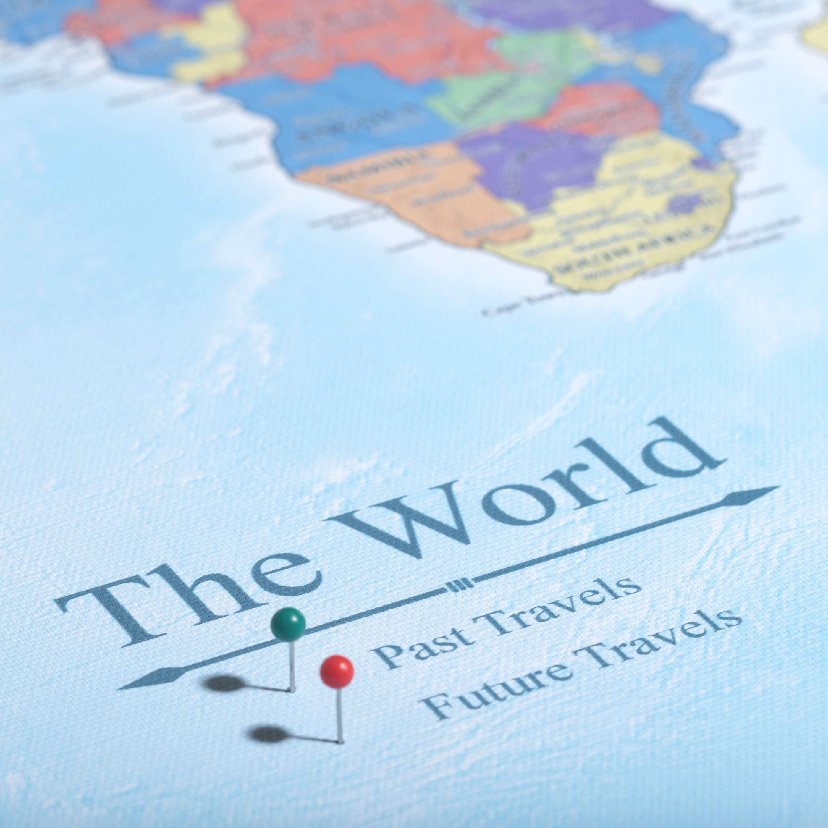 The Wanderer World Push Pin Travel Map